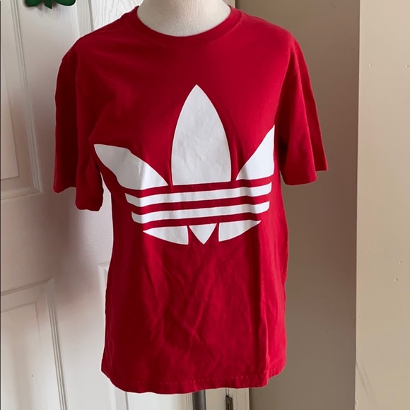 adidas | Shirts | Throwback Adidas Blue Tag Trefoil Tee Large Logo ...
